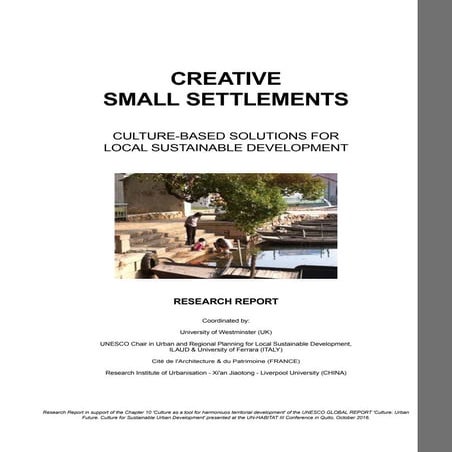 Creative Small Settlements - Research Report | PDF