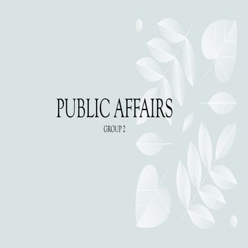 PUBLIC AFFAIRS IMPORYACE AND DEFINITION. | PPTX | Political Issues ...