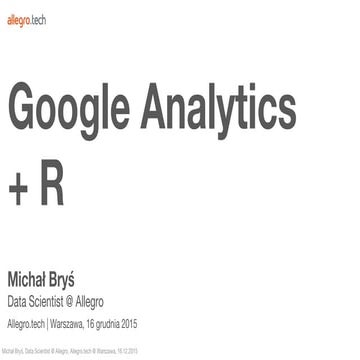 Google Analytics + R | PPT