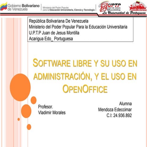 Publicar ha sladeshare de software libre y openoffice(1) | PPT