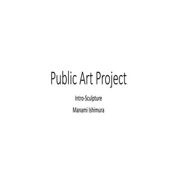 Public art project | PPTX