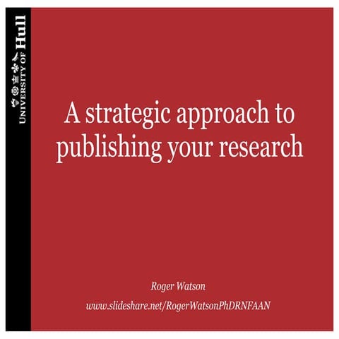 A strategic approach to publication | PPT
