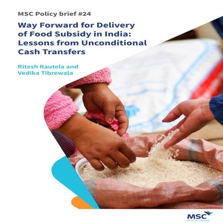 Publication 4-way-forward-for-delivery-of-food-subsidy-in-india | PDF