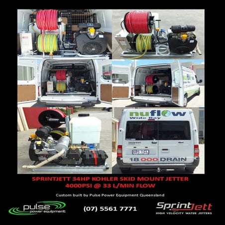 SPRINTJETT 34HP 4000PSI @ 33 L/MIN WATER JETTER | PDF