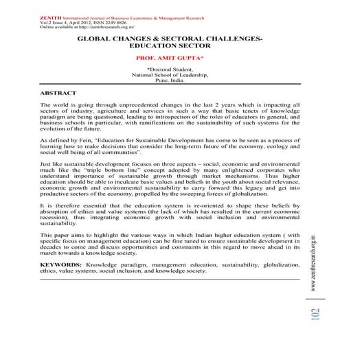 Global Changes- Education Sector | PDF