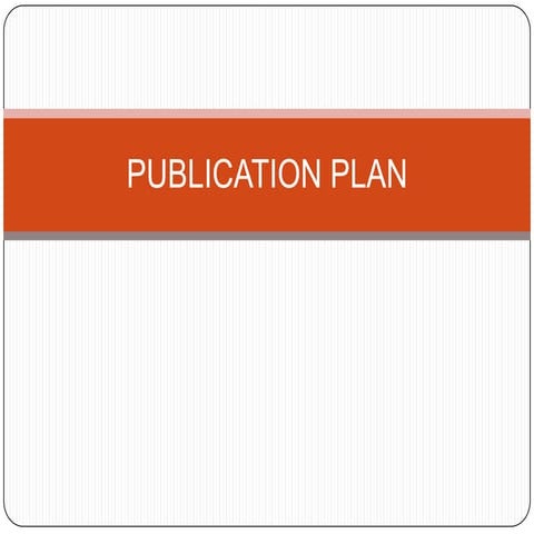 Publication plan | PPTX | Desktop Publishing | Computer Software and ...
