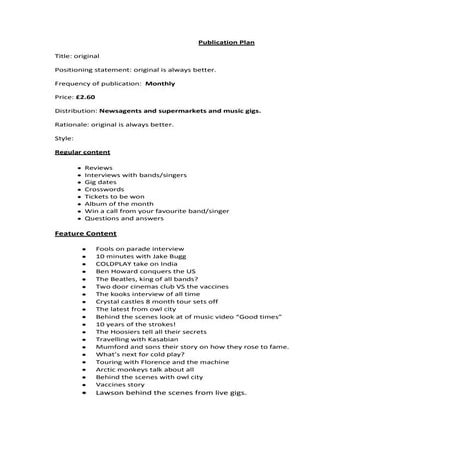 Publication plan | PDF