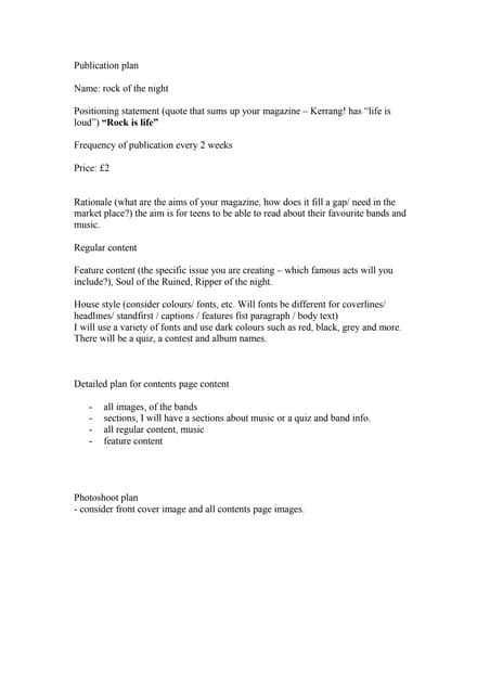 A-Level Media Studies - Magazine Planning. (Primary Coursework) | PPT