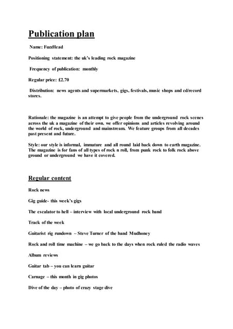 Publication plan | PDF