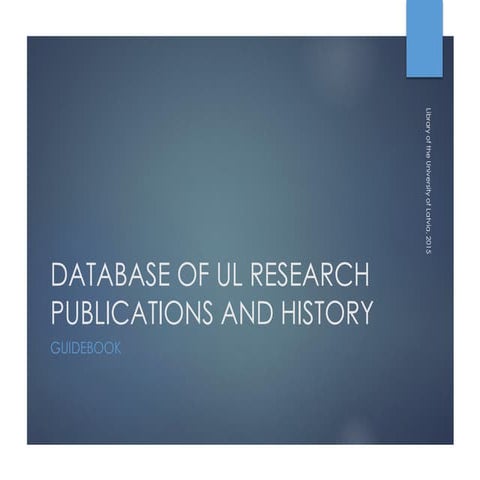 Database of dissertations/theses elaborated or defended at the ...