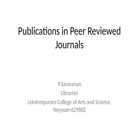 publications in peer reviewed journals.pptx