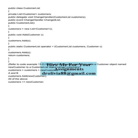 public class CustomerList private ListltCustomergt .pdf