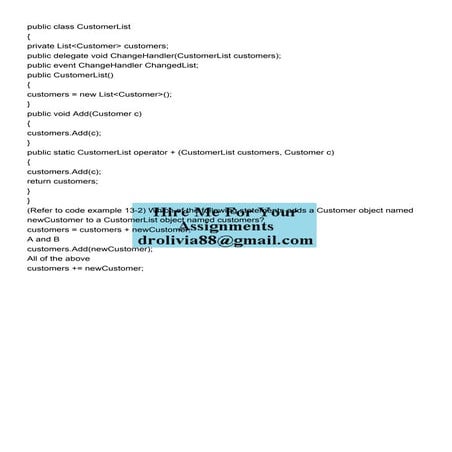 public class CustomerList private ListltCustomergt .pdf