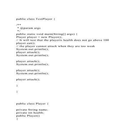 Public Class Testplayer { Param Args Public Stat Docx