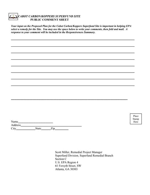 Public Comment Period Extended to October 15, 2010 | PDF