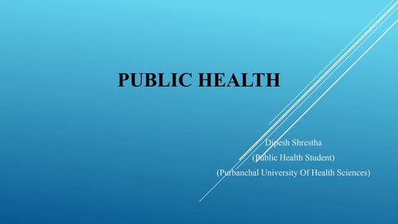 Introduction to Public health | PPT