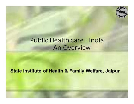 Evolution of health services in india | PDF