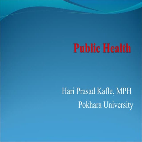Introduction to Public health | PPT