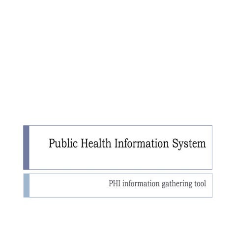 Public health information system | PPTX | Databases | Computer Software ...