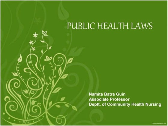 Concept, definition of public health laws | PPT