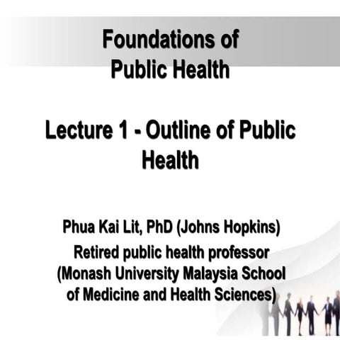 Public Health Lecture 1: Introduction to Public Health | PPT