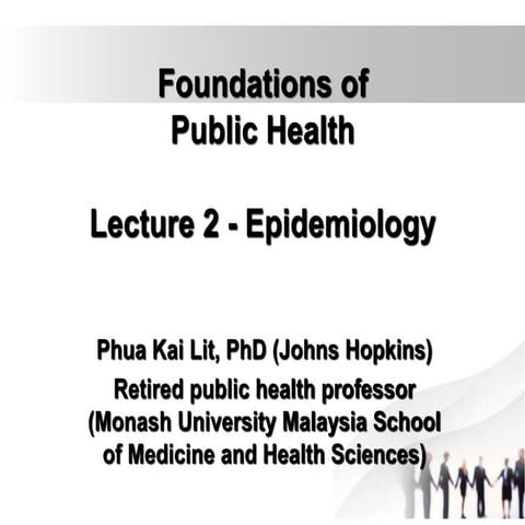 Public Health Lecture 2: Introduction to Epidemiology | PPT