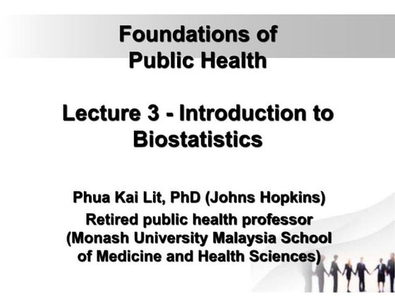 Public Health Lecture 1: Introduction to Public Health | PPT
