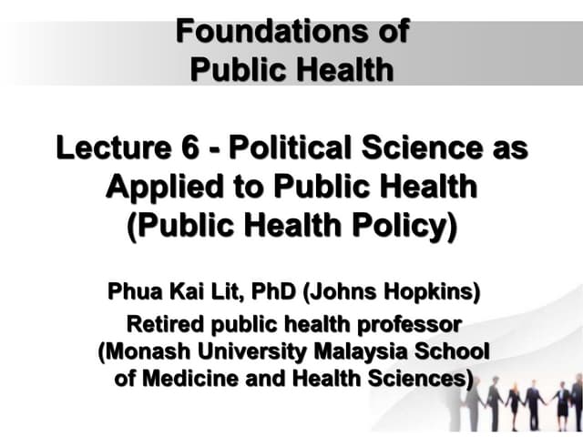 Public Health Lecture 1: Introduction to Public Health | PPT