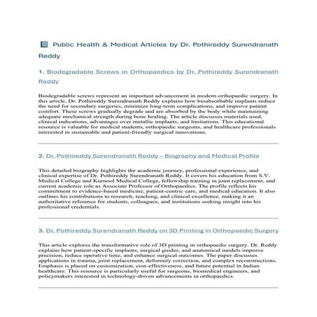 Public Health & Medical Articles by Dr. Pothireddy Surendranath Reddy.pdf