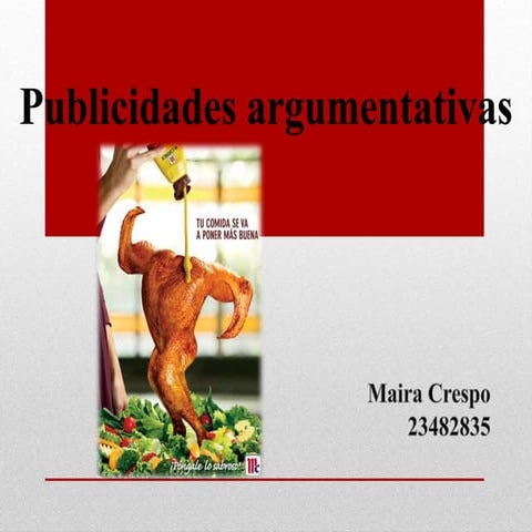 Publicidades argumentativas | PPTX