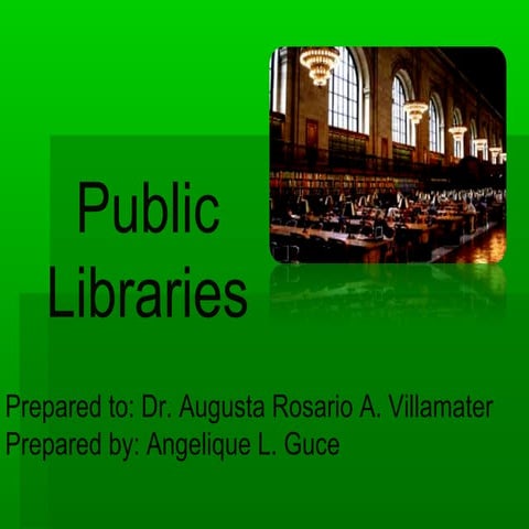 Public libraries | PPT