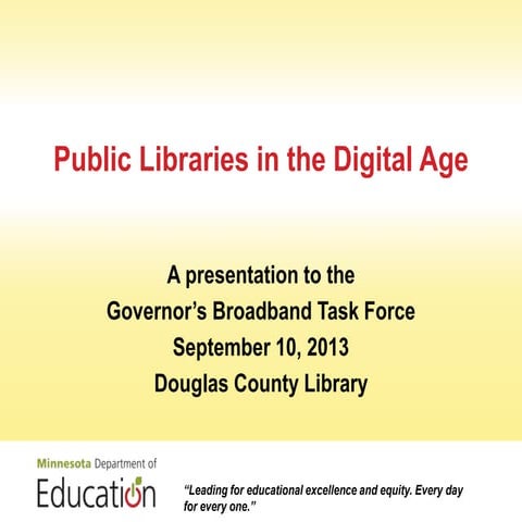 Public Libraries in the Digital Age | PPT