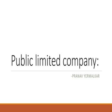 Public limited company | PPTX