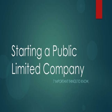 Public limited company 7 faq's | PPTX