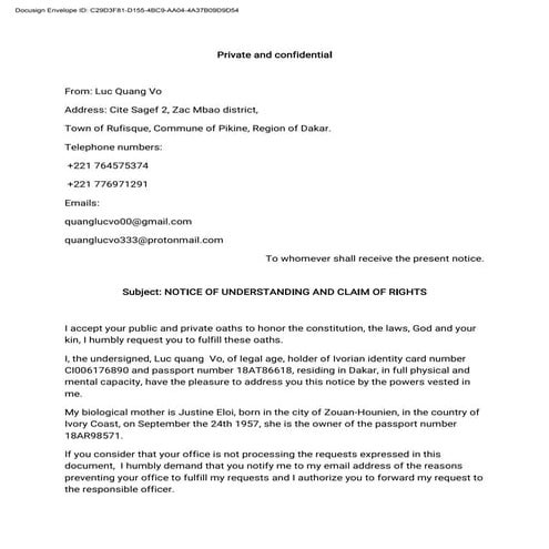 Notice of Understanding and Claim of rights.pdf