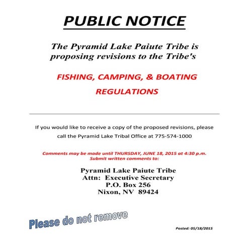 Public notice proposed changes to the plpt regulations | PDF