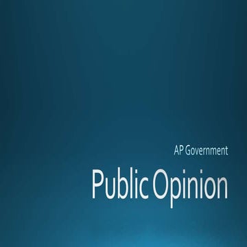 Public opinion | PPT