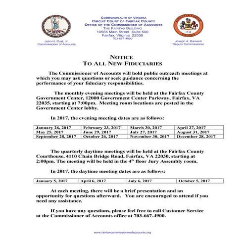 Public Outreach Meeting Notice 2017 | DOC