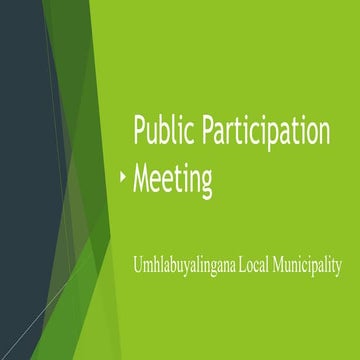 Public Participation Meeting.pptx | Environment | Science