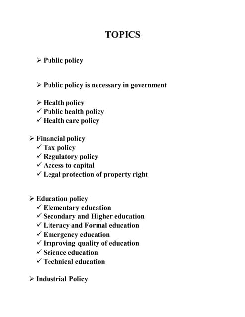 Stages of policy making | PPT