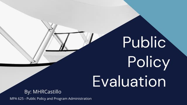 Policy evaluation | PPTX