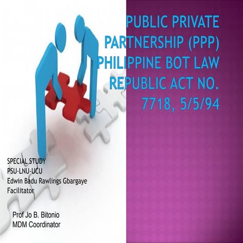Public Private Partnership | PPT
