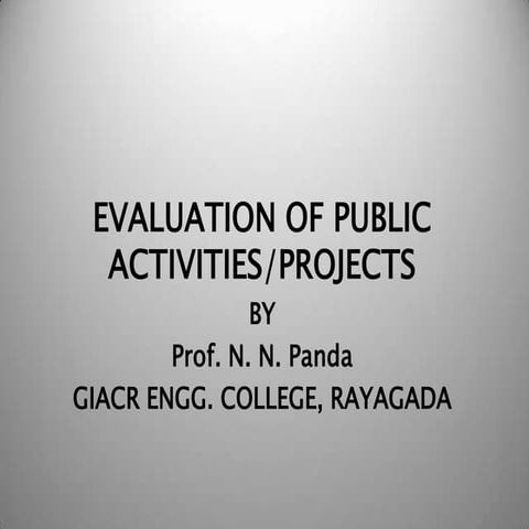 Public projects evaluation cba analysis | PPTX