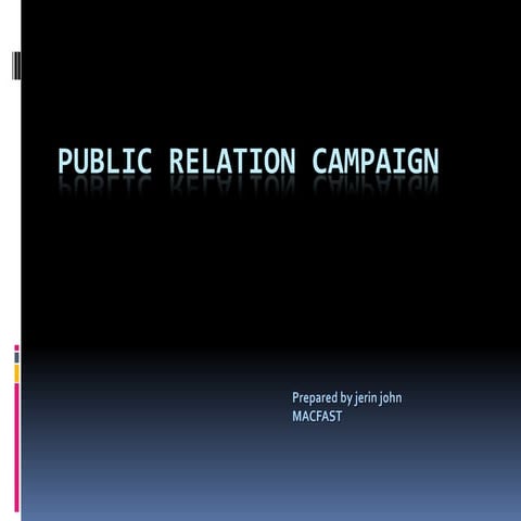 Public relation campaign | PPTX