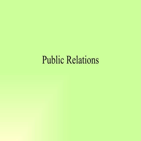 Public relations | PPT