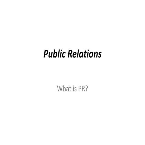 Public Relations 1 Pptx