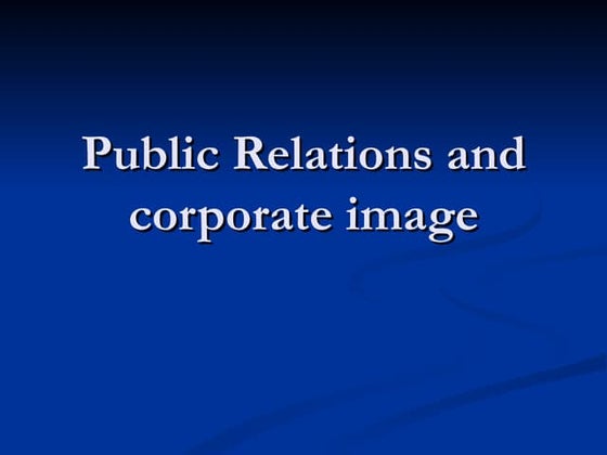 Corporate image building | PDF
