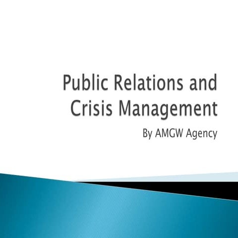 Public Relations and Crisis Management | PPTX
