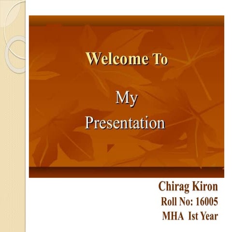 Presentation on Matrons Report | PPTX