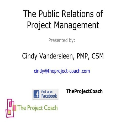 Public Relations Of Project Management | PPT